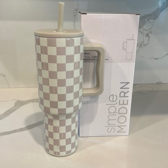 Simple Modern | Dining | Simple Modern Checkmate Grey Checker 4oz Trek ...